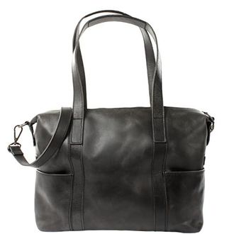 Leconi Shopper Look Vintage pour dames Besace Sac cabas Sac &eacute;paule Cuir v&eacute;ritable naturel Sac pour dames Sac en bandouli&egrave;re Sac &agrave; main Cuir 37x28x15cm gris s