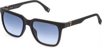Police SUNGLASSES, SPLN34N-54-0V14, SANBLASTED OR MATT BLUE, Male