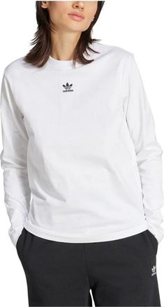 adidas Femme, Tops, Blanc, Taille: 36 FR T-shirt blanc &agrave; manches longues Polo