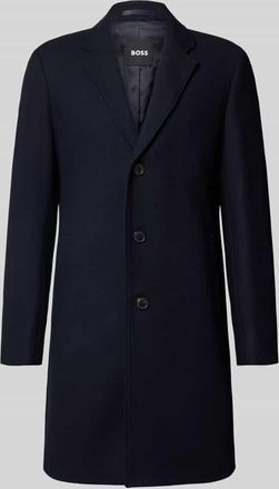 HUGO BOSS Slim Fit Mantel mit einreihiger Knopfleiste
