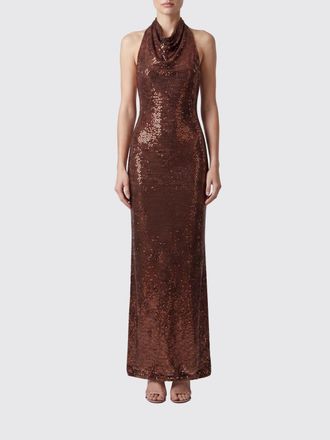 Self Portrait Langes Abendkleid mit Strass und Neckholder-Ausschnitt
