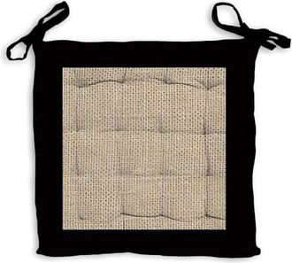 Soleil d'Ocre Sonne docre, Über von Chaise Capitonné, Jute, Schwarz, 40 x 40 x 5 cm, Baumwolle