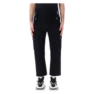 Balmain Schwarze Tapered Cargo Hose - - Trousers - Herren - Schwarzk - S