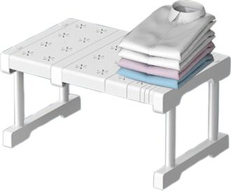 Generico Stapelbare Schrankregale - erweiterbares Schrankregal, Trennwand, verstellbares Mehrzweckregal, platzsparendes Design, einfache Installation f&uuml;r Schr&auml;