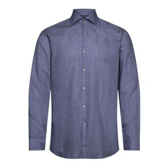 HUGO BOSS Homme, Chemises, Bleu, Taille: S Chemise en coton et lin