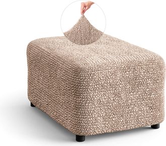 Paulato by GA.I.CO. PAULATO - Hockerbezug aus einfarbiger Mikrofaser, bi-elastisches, kratzfestes und maschinenwaschbares Gewebe, patentierte WavyTech-Technologie, Made i