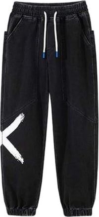 Generic Jean Homme Regular Pantalon Jeans Jeans Homme Casual en Grande Taille avec Taille &Eacute;lastique et Coupe Large pour Confort et Style