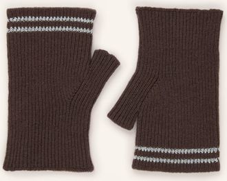 Herno Herno Handschuhe Mit Glitzergarn braun