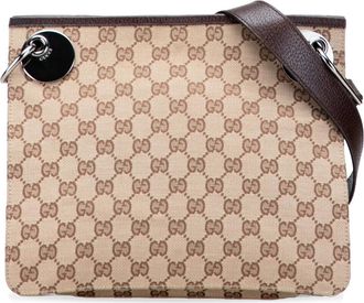 Gucci Hobo Bags - GG Canvas Eclipse Crossbody - Gr. unisize - in Braun - für Damen