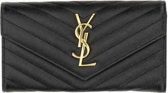 Saint Laurent Monogram Calf Leather Wallet - Black