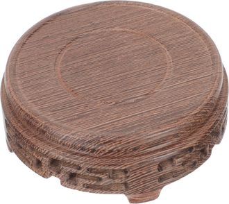 BESPORTBLE Pflanzenst&auml;nder Klein Bonsai Holzhalter Rund Handpolierter Blumentopfst&auml;nder f&uuml;r Zuhause Stabiler Holzsockel f&uuml;r Topfpflanzen und Dekoration