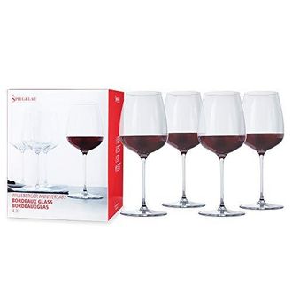 Spiegelau 4-teiliges Bordeauxglas Set, Weingläser, Kristallglas, 635 ml, Willsberger Anniversary, 1416177