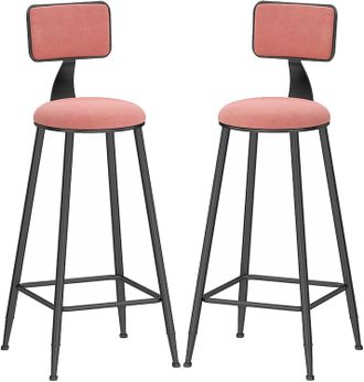 Generic Barhocker, Fr&uuml;hst&uuml;cksbarhocker, Tresenhocker mit Samtpolsterung, 66/76 cm, Tragkraft 150 kg, Moderne K&uuml;cheninsel, Esszimmer