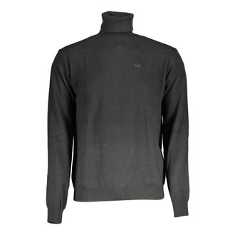 La Martina Homme, Pulls, Noir, Taille: 2XL Pull Homme Noir Manches Longues Brod&eacute;