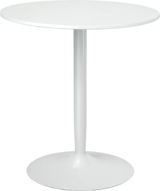 HOMCOM Esstisch 70 x 70 cm rund Küchentisch für 2 Personen Esszimmertisch mit Stahlbein, Rutschfester Fußauflage Säulentisch moderner Kaffeetisch für Küche, 