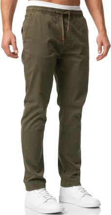 Indicode Herren Osborne Stoffhose aus 98% Baumwolle | Herrenhose Freizeithose für Männer Army, L