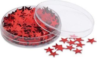eBuy GB Tischkonfetti Stern, Plastik, rot, 1 St&uuml;ck