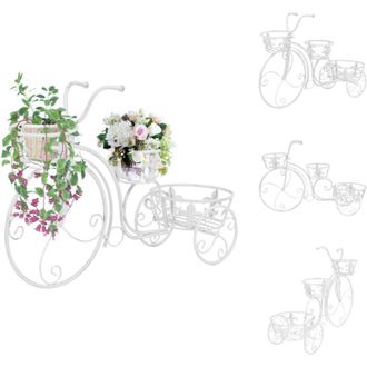 vidaXL Vidaxl - Blumentreppe Fahrradform Vintage-Stil Metall - Pflanzenst&auml;nder - Blumentr&auml;ger - Metallpflanze - Dekoration - Vintage Stil