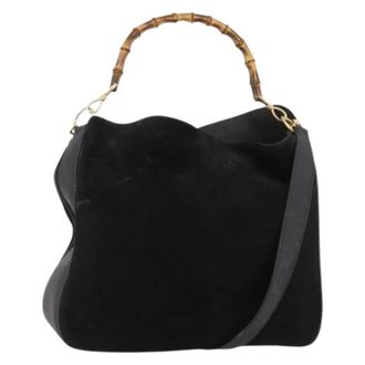 Gucci Pre-owned Vintage Wildleder Schultertasche - - Pre-owned - Damen - Schwarzk - ONE SIZE