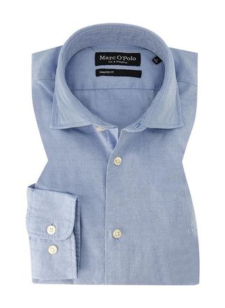 Marc O'Polo Herren Hemd blau Baumwolle