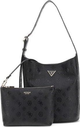 Guess sac à épaule sac daccessoires Cresidia II Bucket Bag Black Logo noir