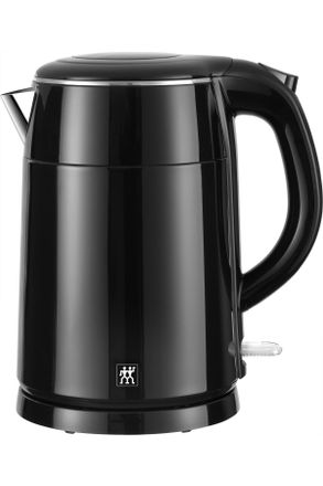 Zwilling Wasserkocher, Schwarz, Kunststoff, 1,2 L, automatische Abschaltung, 360&deg;-Sockel, weit aufklappbarer Deckel, K&uuml;chenger&auml;te, Wasserkocher