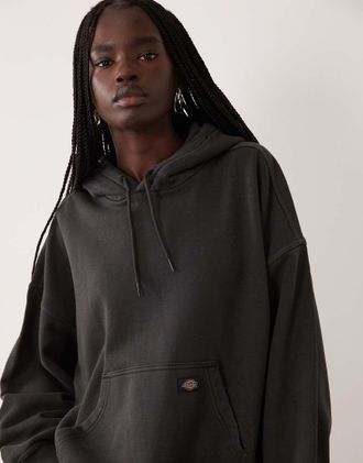 Dickies Sutcliffe Cropped-Hoodie in Schwarz