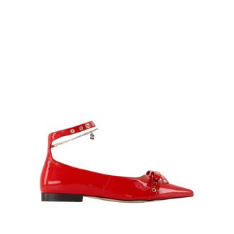 Ganni Jewel Ballerinas Eyelets - - Shoes - Damen - Rot - 37 EU