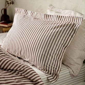 furn. Yard Hebden M&eacute;lange Stripe Kissenbezug-Paar - Beetroot