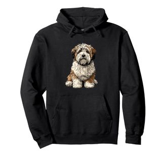 Whyitsme Design Rote und wei&szlig;e Havaneser-Hunde-Illustration Pullover Hoodie