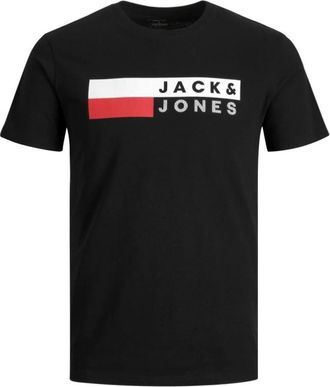 Jack & Jones Homme, Tops, Noir, Taille: 8XL Logo T-shirt