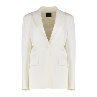 Pinko Einreihiger- taillierter Blazer - - Jackets - Damen - Wei&szlig; - L