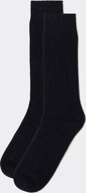 Calzedonia Kurze Gerippte Herrensocken Mit Wolle Und Cashmere Blau