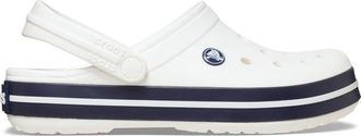 Crocs Unisex Crocband Holzschuh, Weiß, Weiß, Marineblau, 36 EU