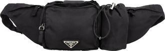 Prada Crossbody Bags - Prada Black Nylon Triangle Crossbody Bumbag - Gr. unisize - in Schwarz - f&uuml;r Damen