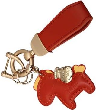 Generico Coût de porte-clés cheval, ornement de porte-clés de cheval | Décoration en cuir PU Sac à dos | Collection exquise damoureux des animaux, ornement pol