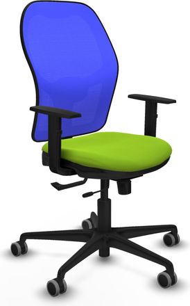 Piqueras y Crespo Stuhl aus Netzgewebe mit 1D-Armen, h&ouml;henverstellbare Lendenwirbelst&uuml;tze, ausgestattet mit Syncro/Traslack und eingespritztem Schaum. Mit Rollen von 65