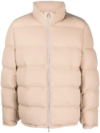 Brunello Cucinelli Gef&uuml;tterte Jacke mit Stehkragen - Nude