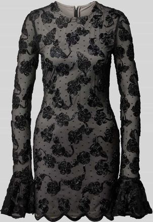 Rotate Minikleid mit floralem Besatz