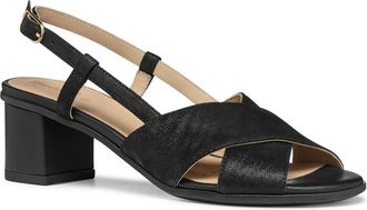 Geox Damen D AURELY 50 A Heeled Sandal, Black, 39.5 EU