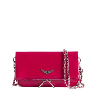 Zadig&Voltaire Rock Nano Vintage Patent Clutch - - Bags - Damen - Rosa - ONE SIZE