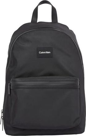 Calvin Klein Sac &agrave; Dos Homme Essential Round avec Fermeture &Eacute;clair, Noir (Ck Black), Taille Unique