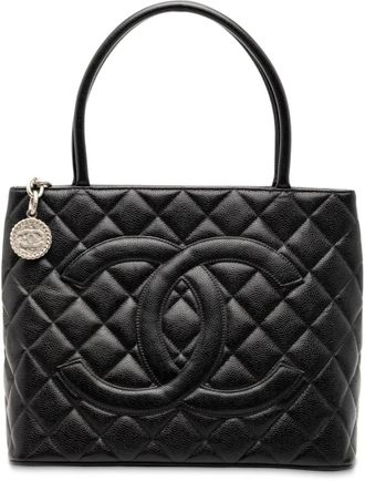 Chanel Shopper - Caviar Medallion Tote - Gr. unisize - in Schwarz - f&uuml;r Damen