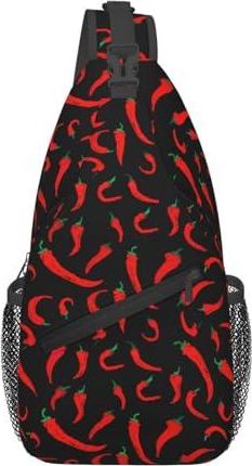 Generic Piment Rouge Mignon Sac &Agrave; Dos Bandouli&egrave;re L&eacute;ger Sacoche Epaule Antivol Sac &Agrave; Bandouli&egrave;re Pour Quotidien Voyage Femme