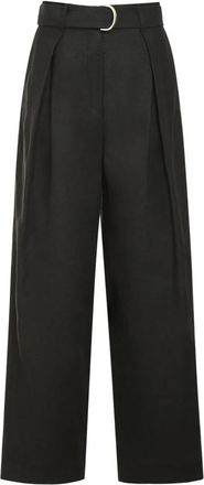 Max Mara Femme, Pantalons, Noir, Taille: 40 FR Wide Pantalons