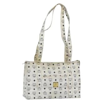 MCM Sac bandouli&egrave;re en cuir Pre-owned - Femme - Pre-owned - Blanc - Taille: ONE Size