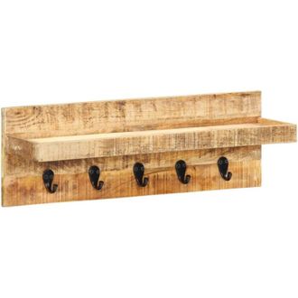 vidaXL Porte-manteau mural 60x15x20 cm Bois de manguier brut solide Vidaxl