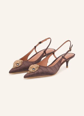 Kurt Geiger Slingpumps Mit Schmucksteinen braun