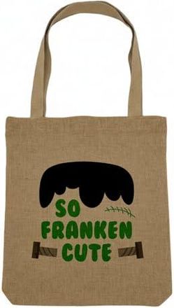 Fabulous Sac Shopping Tote Bag Aspect Lin - Monstre Mignon Halloween Peur Horreur Film - Sac de Courses Toile Epaisse 360g Beige Naturel Cabas Port&eacute; Epaule Sol