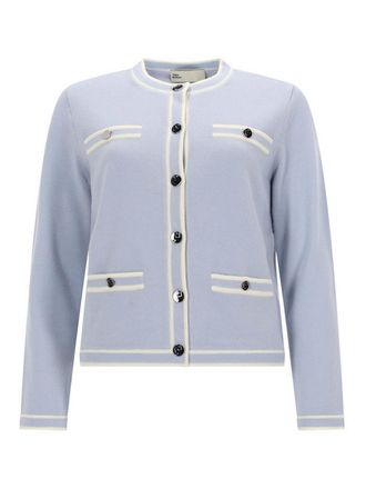Tory Burch Pull Col Rond - Bleu